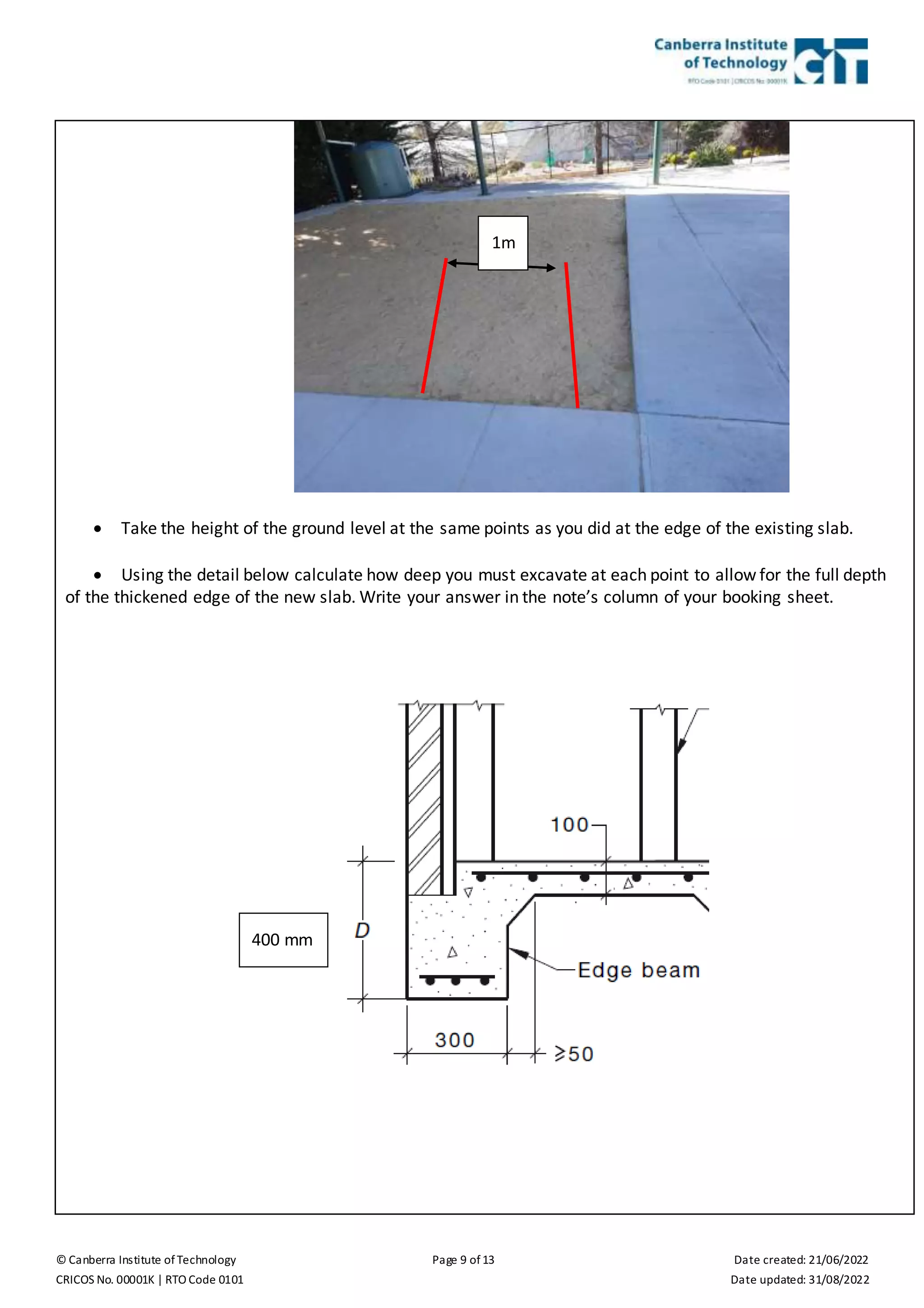 2. Practical assessment Carry out Levelling Operations | DOCX