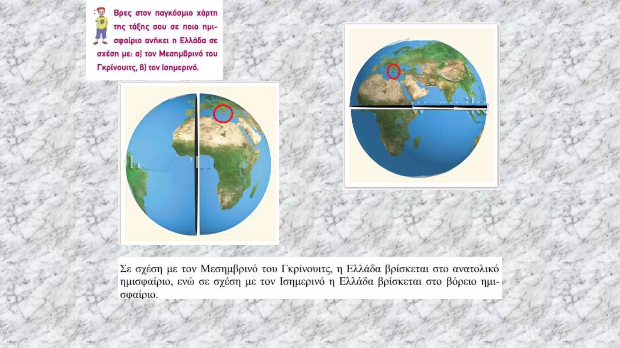 2. Οι πόλοι, ο Ισημερινός, οι παράλληλοι κύκλοι και οι μεσημβρινοί της ...