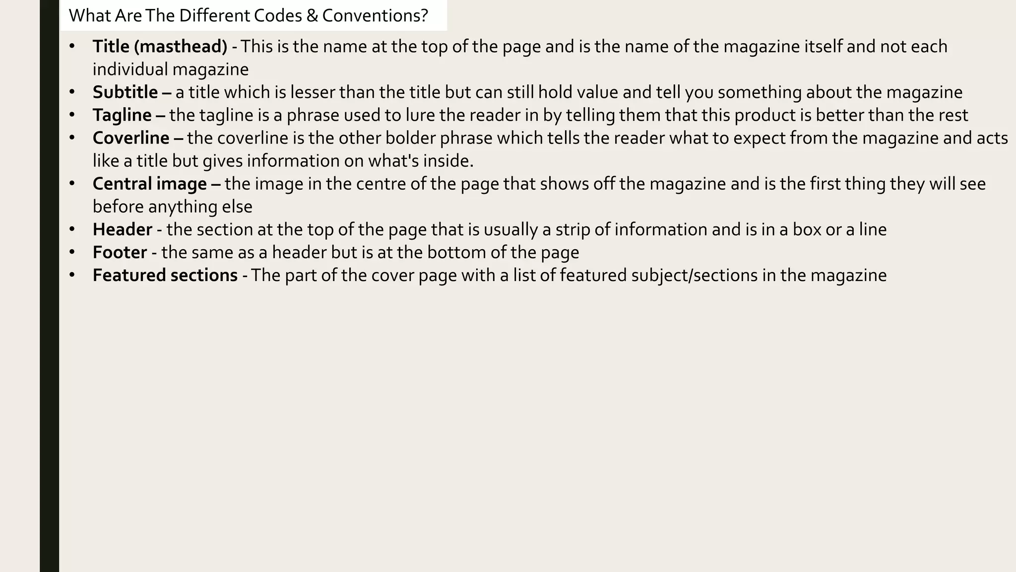 Codes & Conventions of Lifestyle Magazines | PPTX