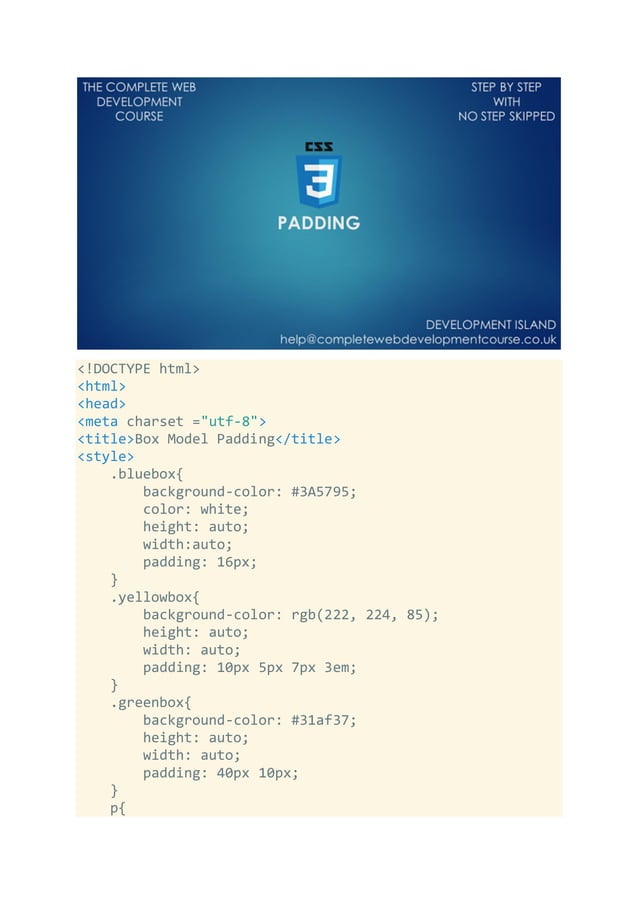 2. CSS Chapter Roadmap and Full Source Code.pdf | Web Design and HTML | Internet