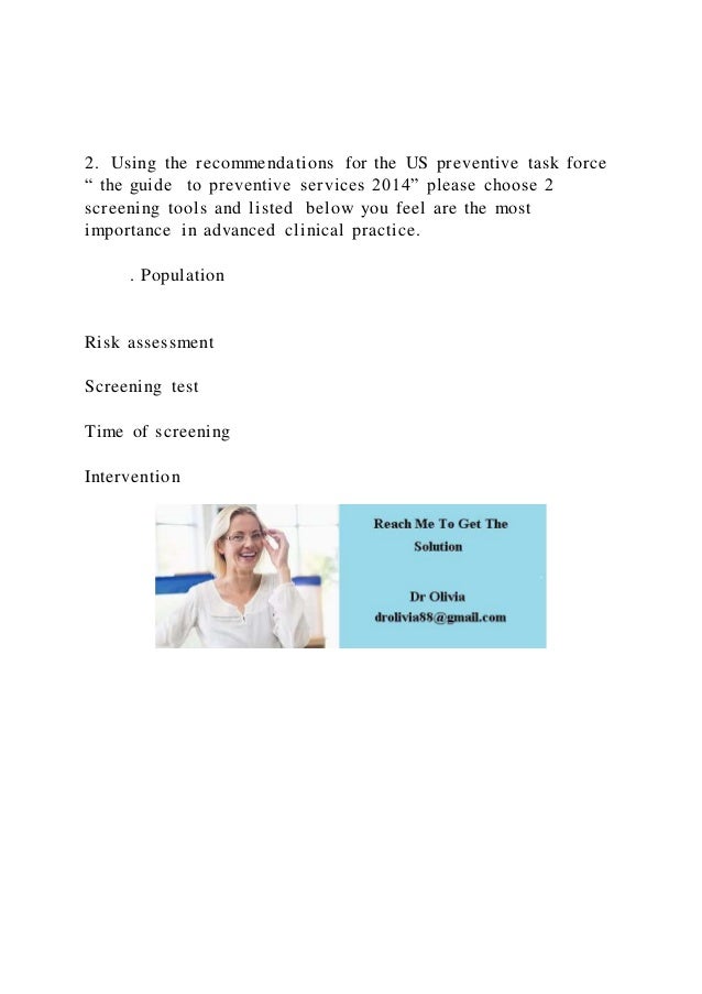 2. Using the recommendations for the US preventive task force | PDF