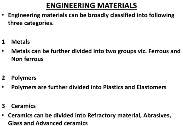 2.4.1_ENGINEERING_MATERIALS.ppt | Chemistry | Science