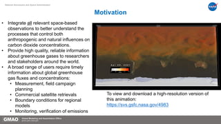 Ott, Lesley: Low latency flux and concentration datasets in support of ...