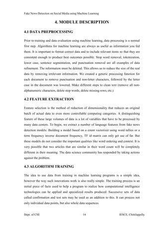 Fake News Detection on Social Media using Machine Learning | PDF