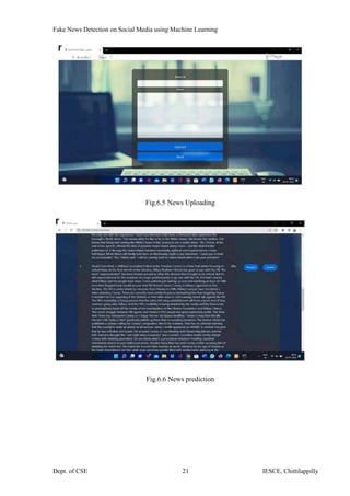 Fake News Detection on Social Media using Machine Learning | PDF
