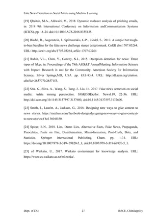Fake News Detection on Social Media using Machine Learning | PDF