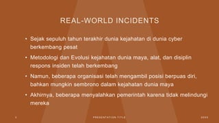 Real-World Incidents | PPT