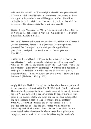 2. Read the case study entitled You be the Ethicist, presented at .docx