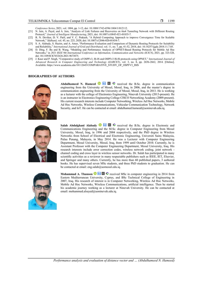 Performance Analysis And Evaluation Of Distance Vector And Link State