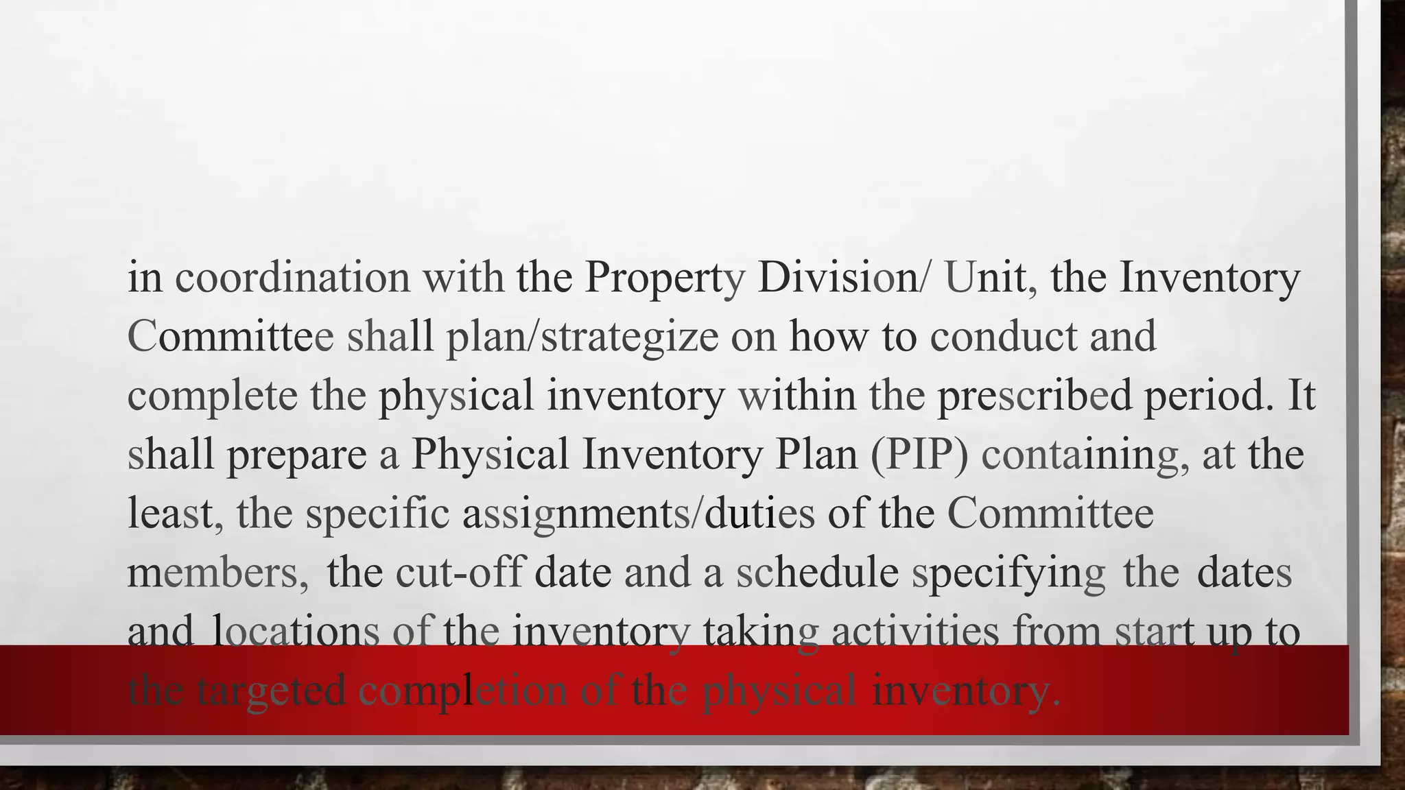 Property Inventory Plan | PPTX