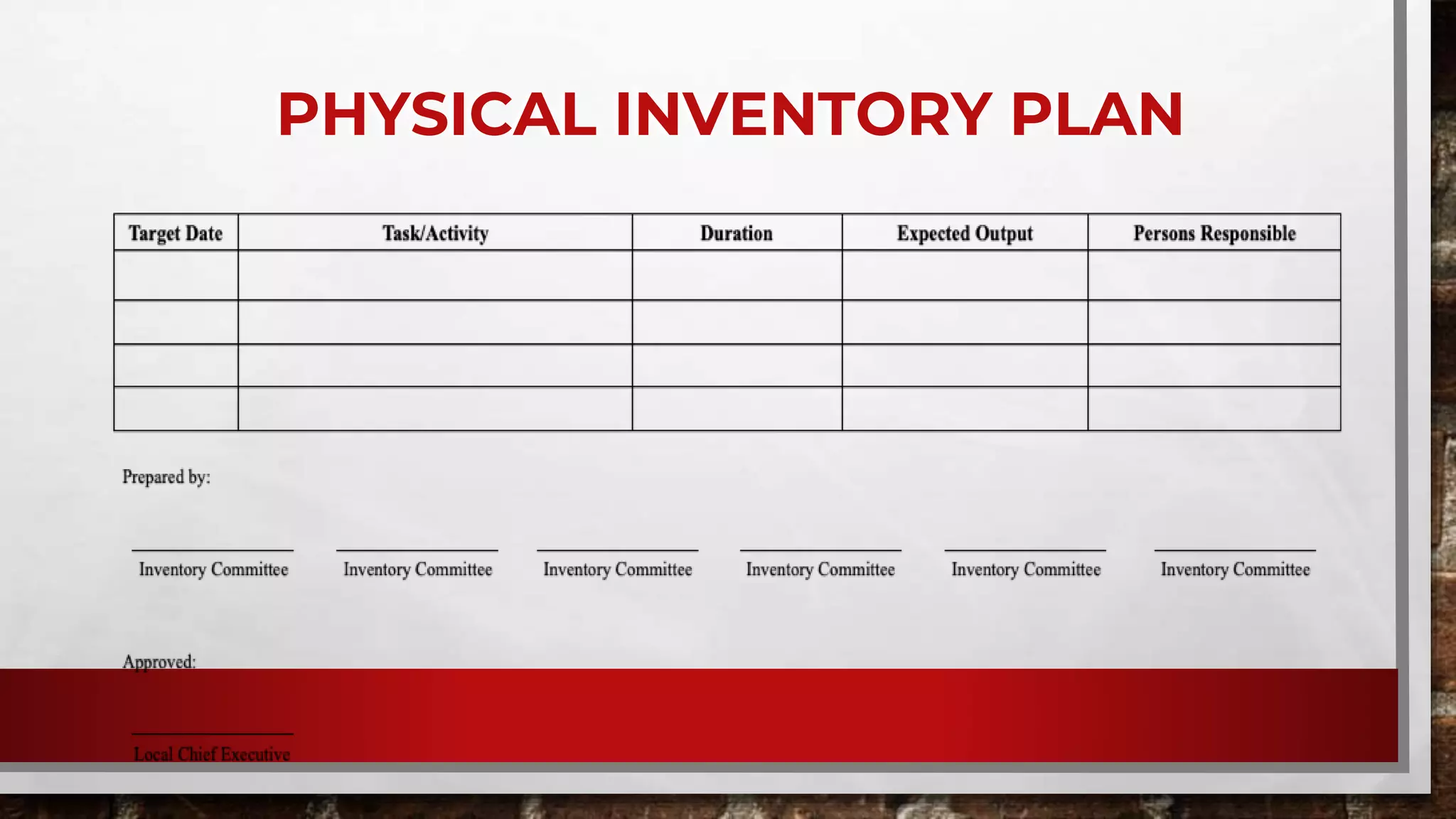 Property Inventory Plan | PPTX