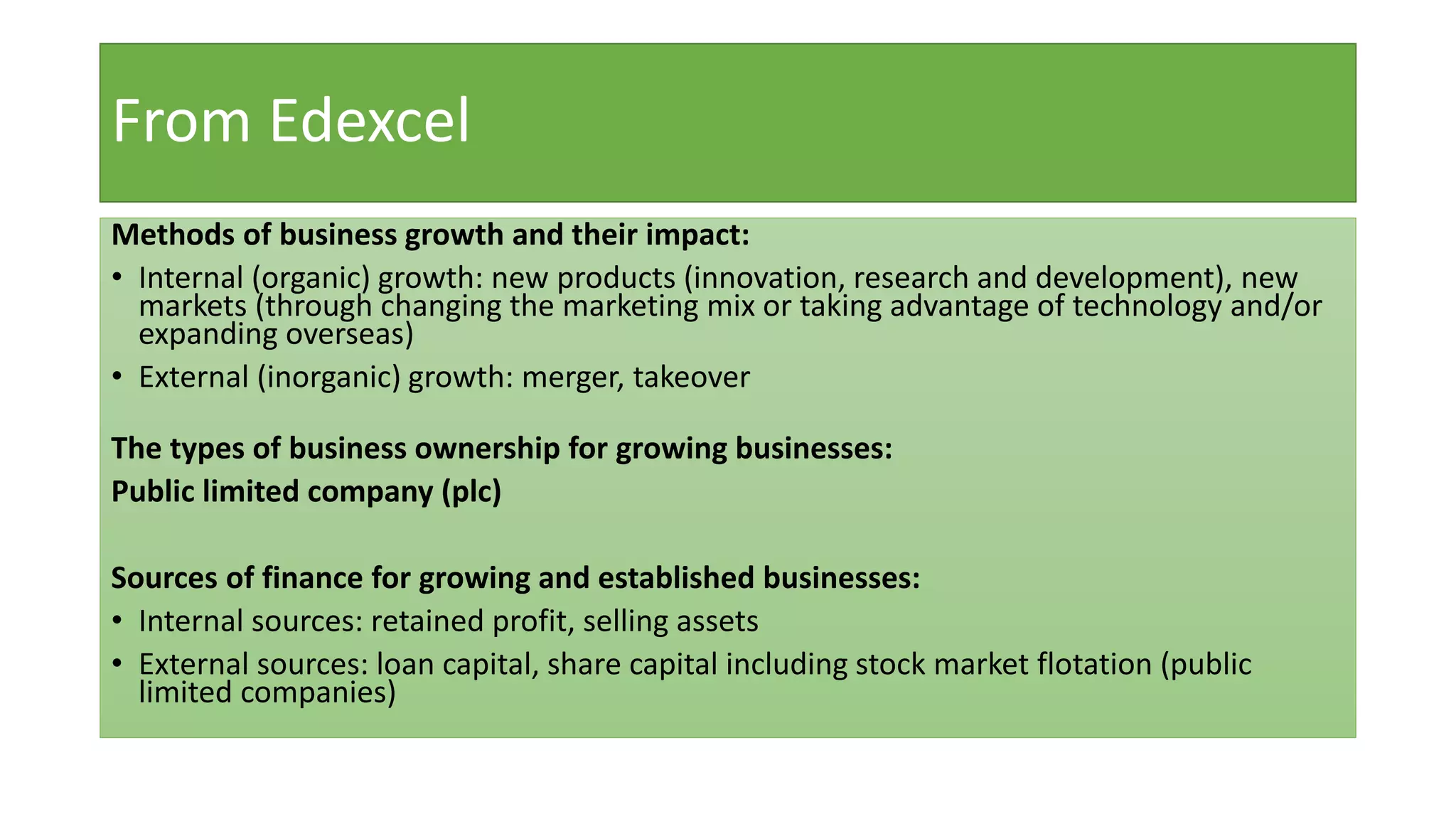 Revisionstation: Edexcel GCSE Business 2.1.1 Business growth V2.pptx