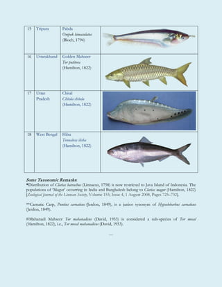 STATE FISHES OF INDIA | PDF