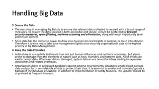 Handling and Processing Big Data | PPTX | Databases | Computer Software and Applications
