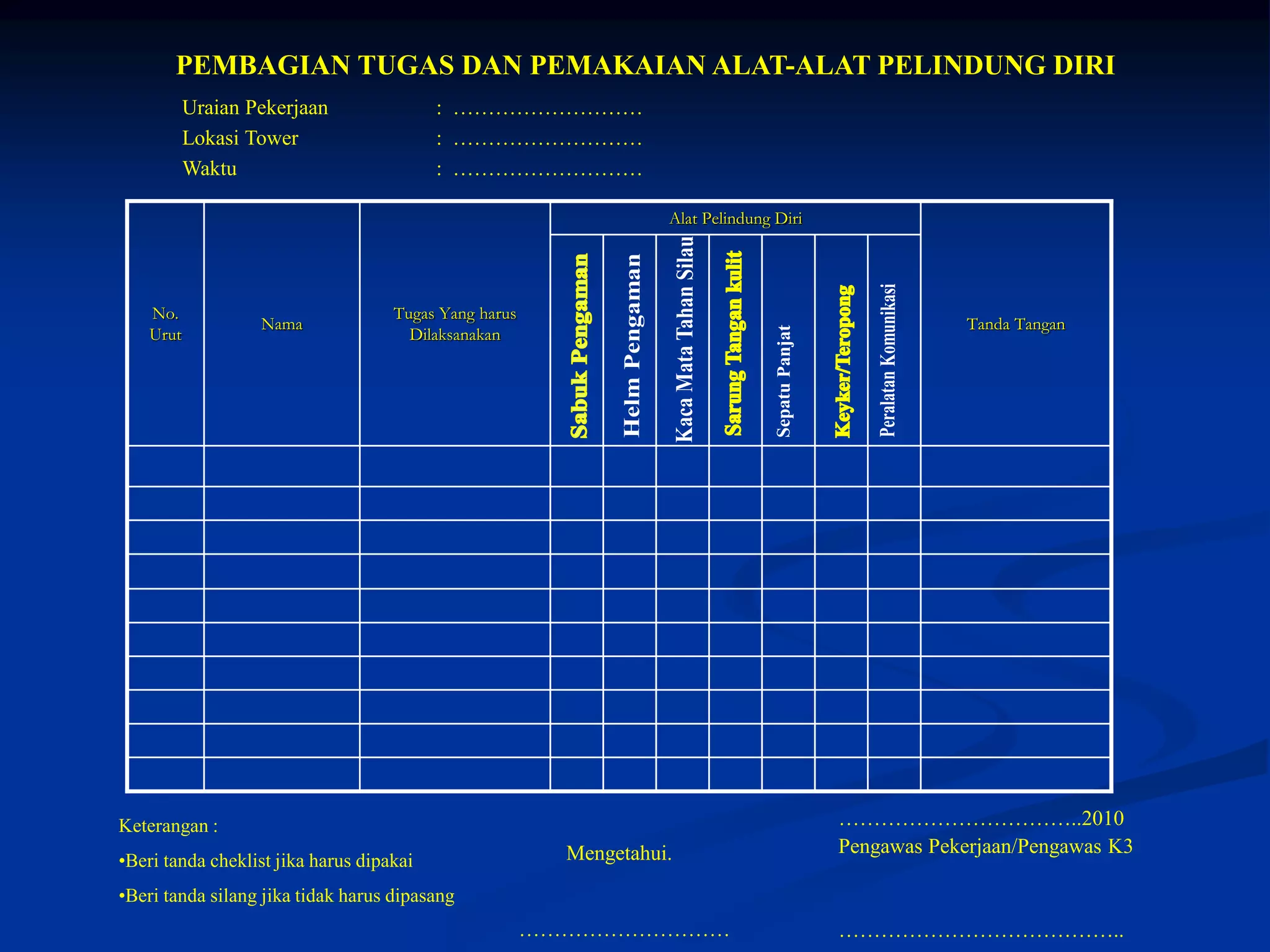 2. SAFETY PROCEDURE DALAM MEMANJAT TOWER.ppt