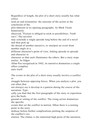 2. The Elements of Fiction A Storytellers Means A .docx