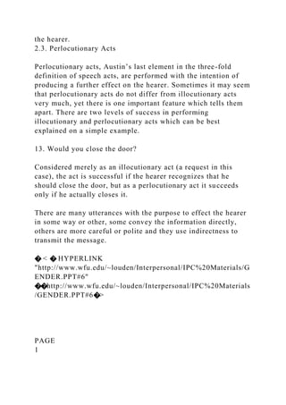 2. The Locutionary, Illocutionary and Perlocutionary ActsThe loc.docx