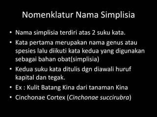 2. Nomenklatur tumbuhan obat & simplisia.pptx
