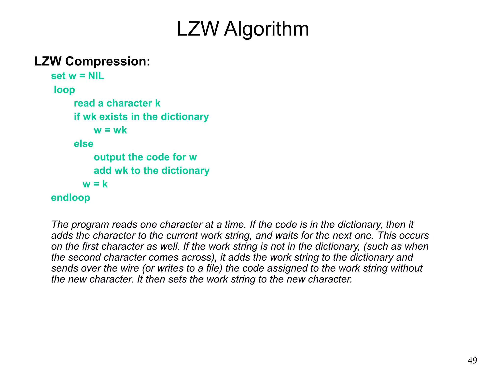 23 Unit Ii Text Compression A Outline Compression Techniques Run Length Codingppt