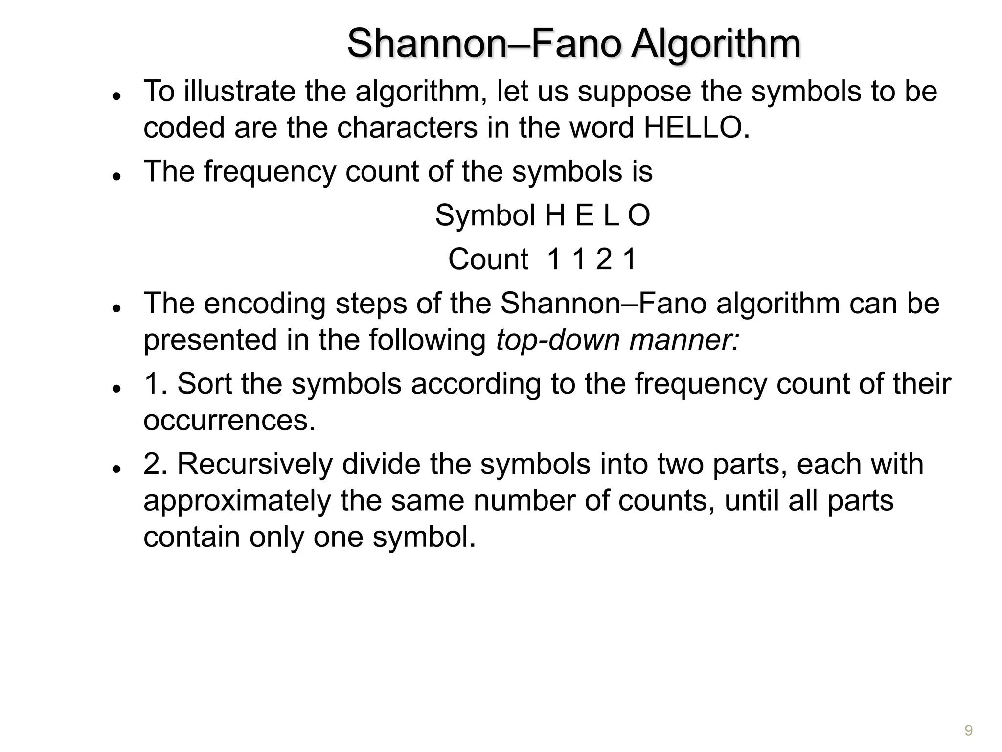 23 Unit Ii Text Compression A Outline Compression Techniques Run Length Codingppt