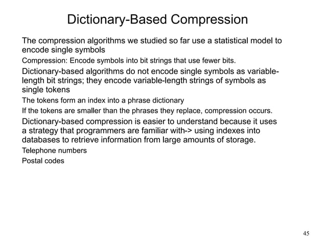 23 Unit Ii Text Compression A Outline Compression Techniques Run Length Codingppt