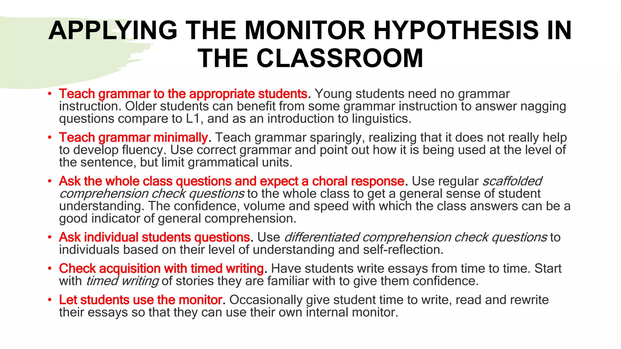 Presentation_The 5 hypotheses of Krashen's Theory of Second.pptx