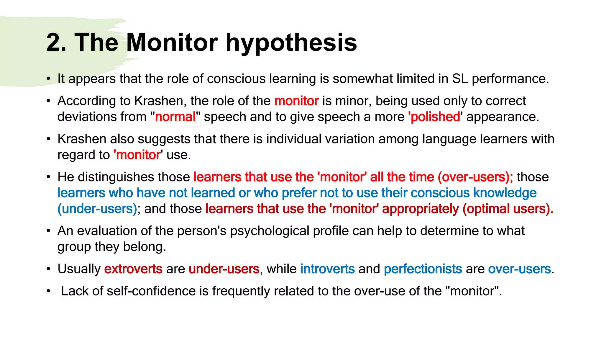 Presentation_The 5 hypotheses of Krashen's Theory of Second.pptx