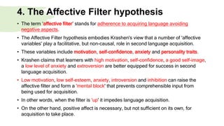 Presentation_The 5 hypotheses of Krashen's Theory of Second.pptx