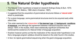 Presentation_The 5 hypotheses of Krashen's Theory of Second.pptx