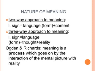 2. NATURE AND TYPES OF LINGUISTIC MEANING.ppt