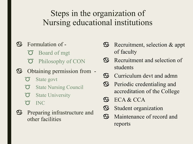 Org.al pattern of Nursing institutions.pptx | Postgraduate Education ...