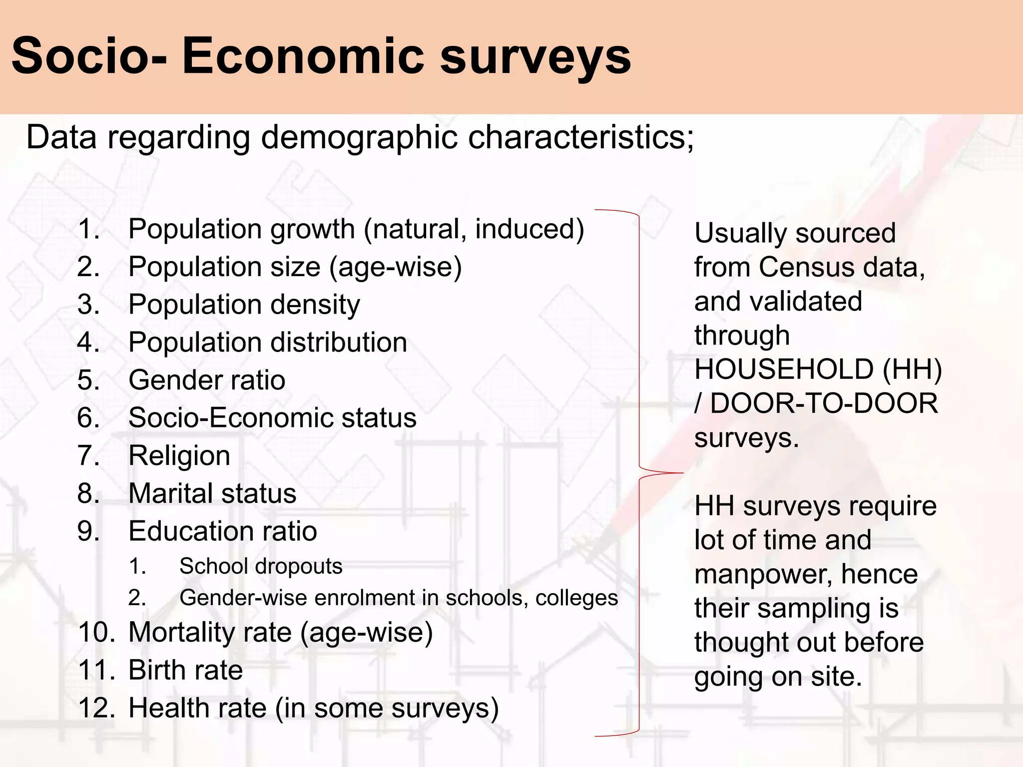 Data survey design for Urban Planning | PPTX