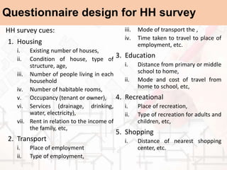 Data survey design for Urban Planning | PPTX