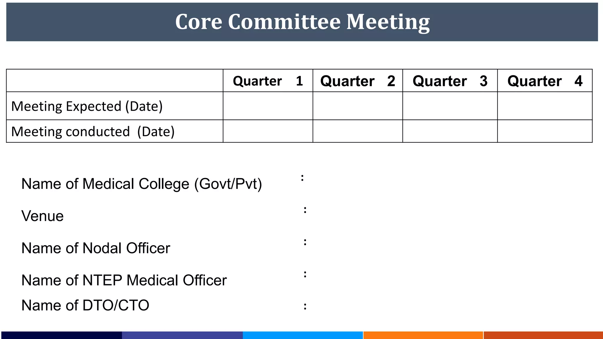 Template for medical college core committee | PPTX