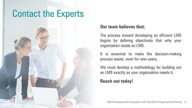 LMS Development and Integration with SharePoint Organizational Portal | PPT
