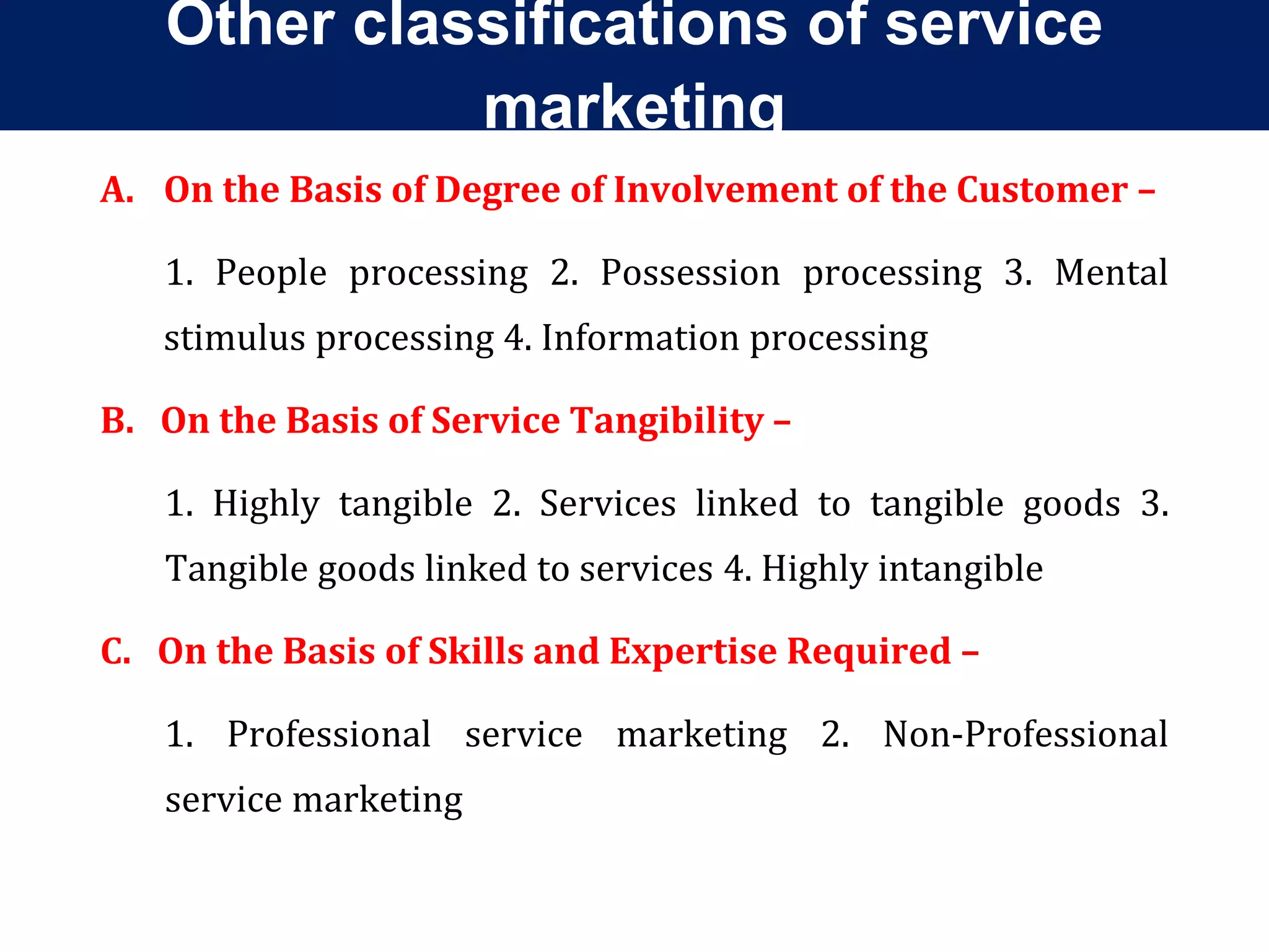 2. Service Classification, Service mix, Moment of truth _ Intangibility ...