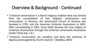 2.1 - Investigate a Religion - Unitarian-Universalism - Submit.pptx