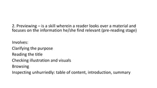 FUNDAMENTAL READING SKILLS | PPTX