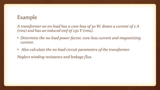 2. transformer on No load.pptx