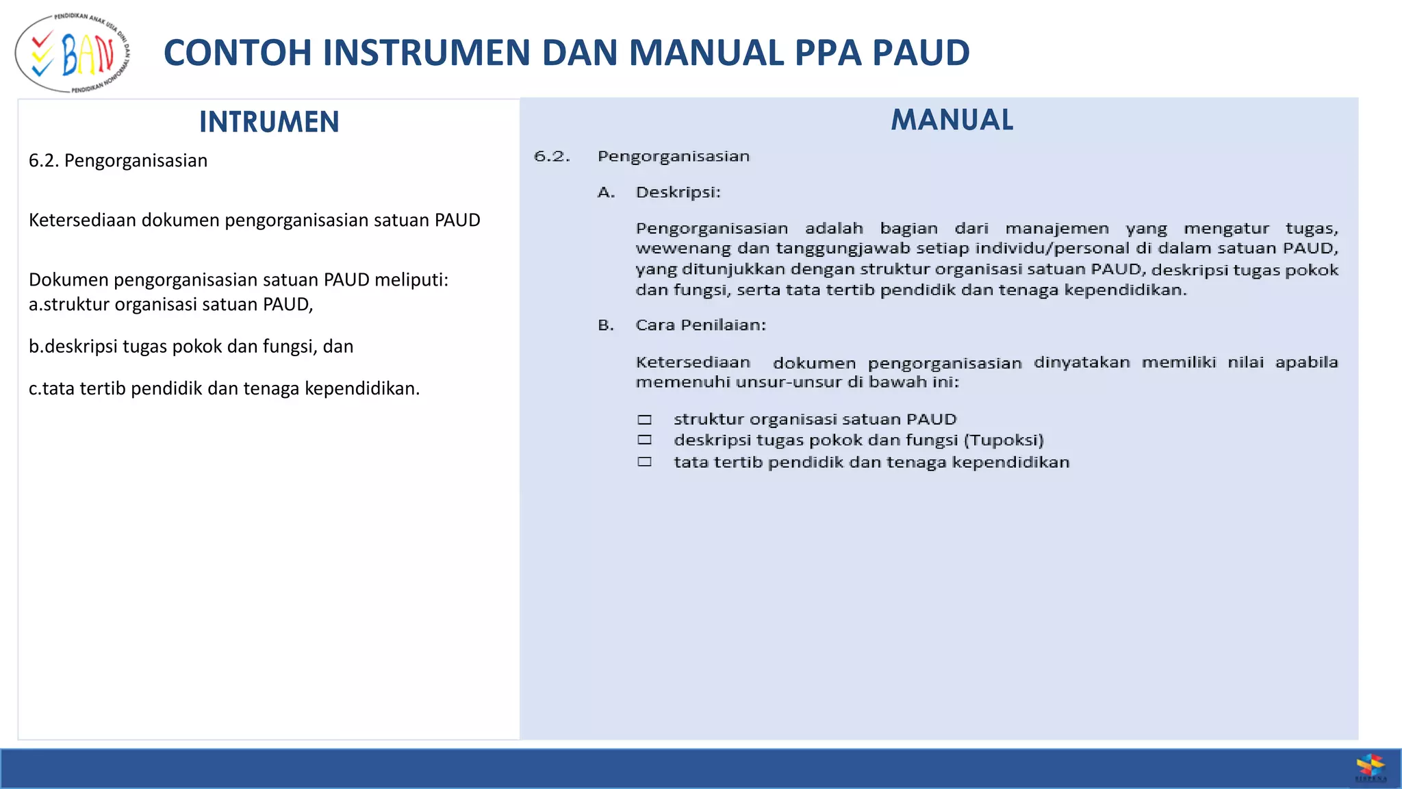 2. Paparan Intrumen dan Manual PPA Satuan PAUD-Sosialisasi Akreditasi ...