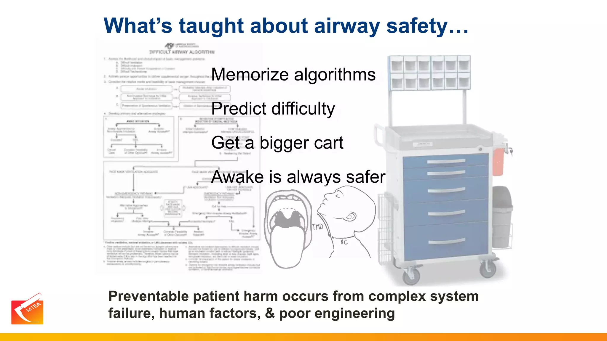 Abandoning difficult airway algorithms to improve patient safety ...