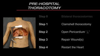 The place of resuscitative thoracotomy in prehospital care | Zane Perkins at TBS23 | PPT
