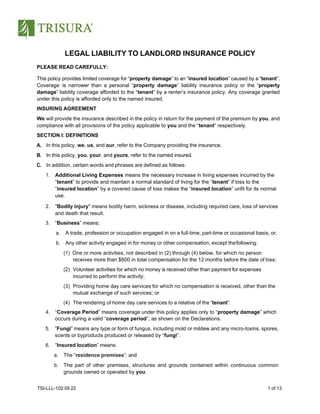 Mandatory Property Damage Liability Insurance Coverage Options | PDF
