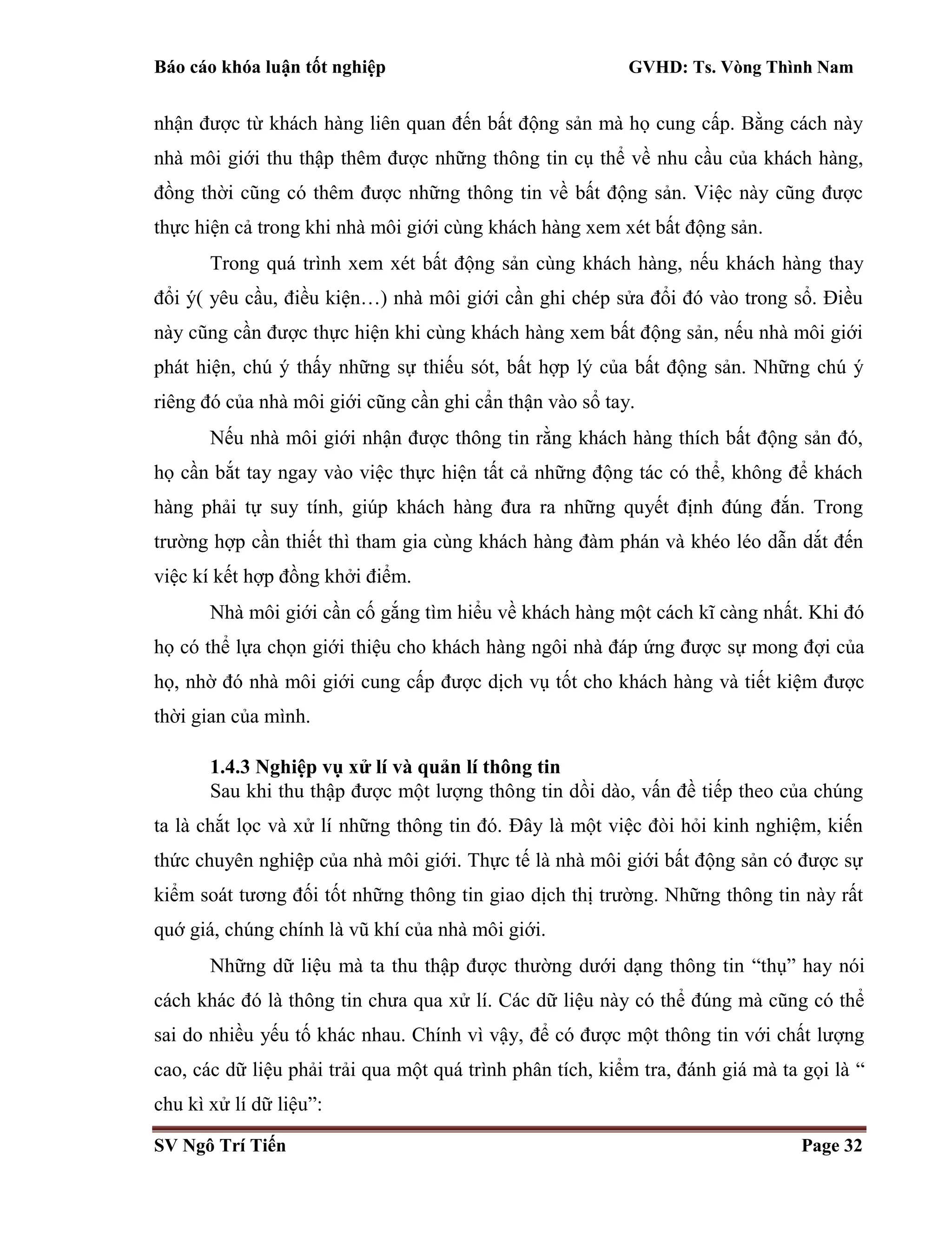 Khóa luận: Phát triển hoạt động môi giới bất động sản tại Công ty bất động sản | DOC