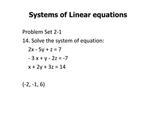 2. Break Even Analysis, Systems of Linear Equations.pptx