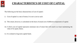 2.2.3 Concept of Cost of Capital including Types.pptx | Business ...