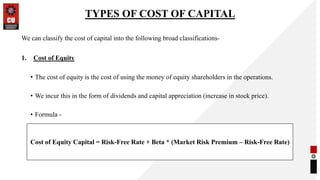 2.2.3 Concept of Cost of Capital including Types.pptx | Business ...