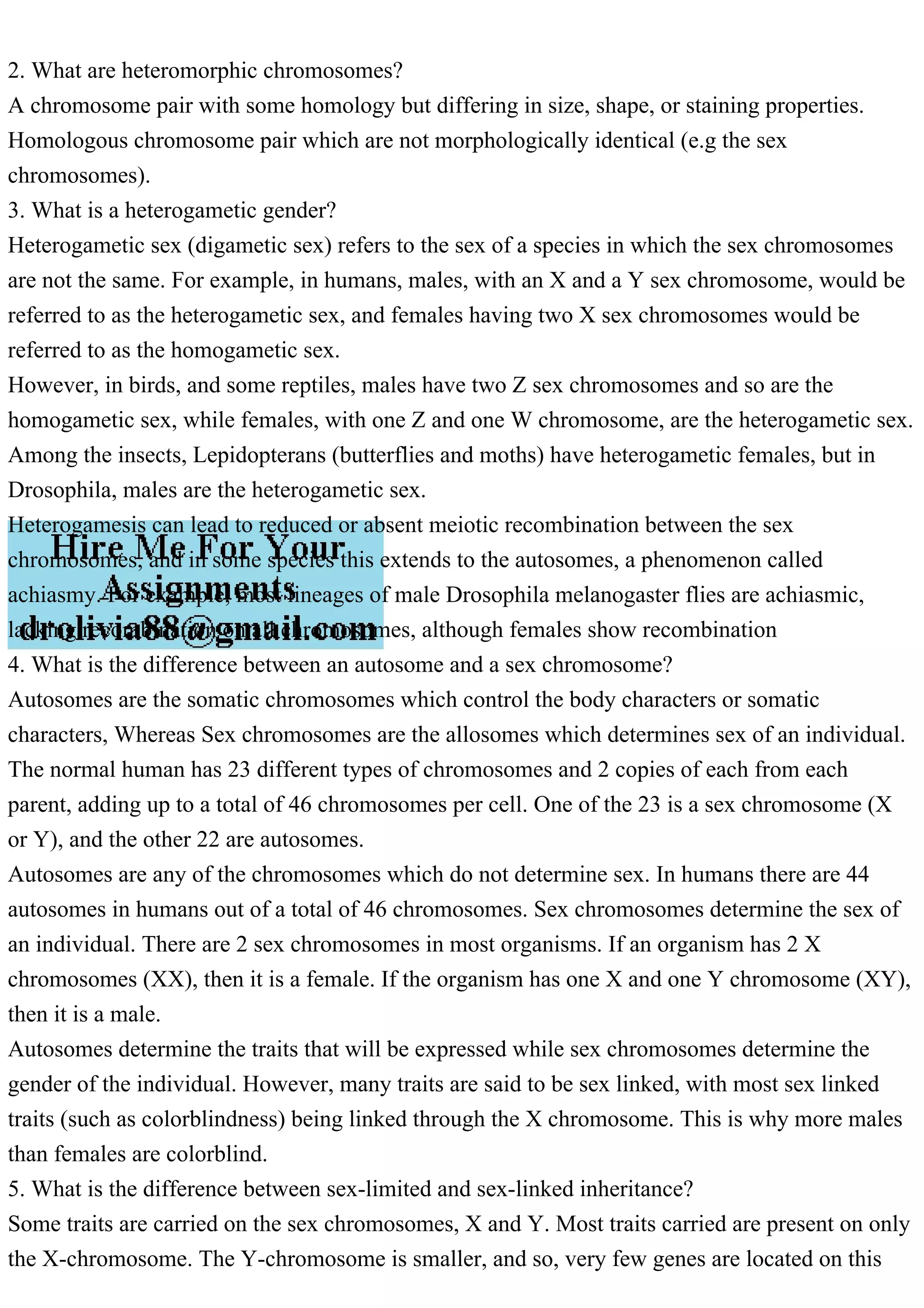 2. What are heteromorphic chromosomesA chromosome pair with some .pdf