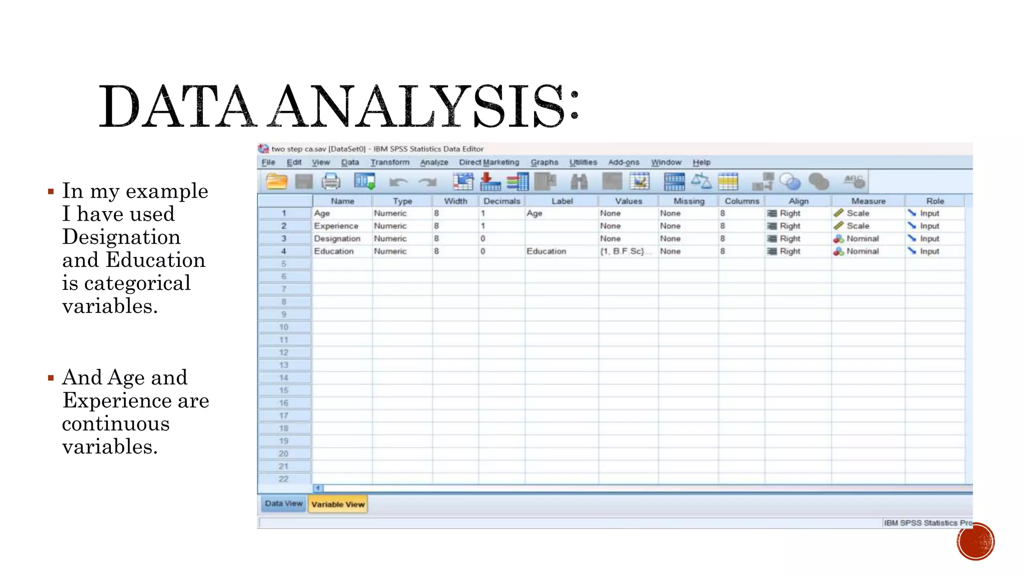 Two Step Cluster Analysis Pptx
