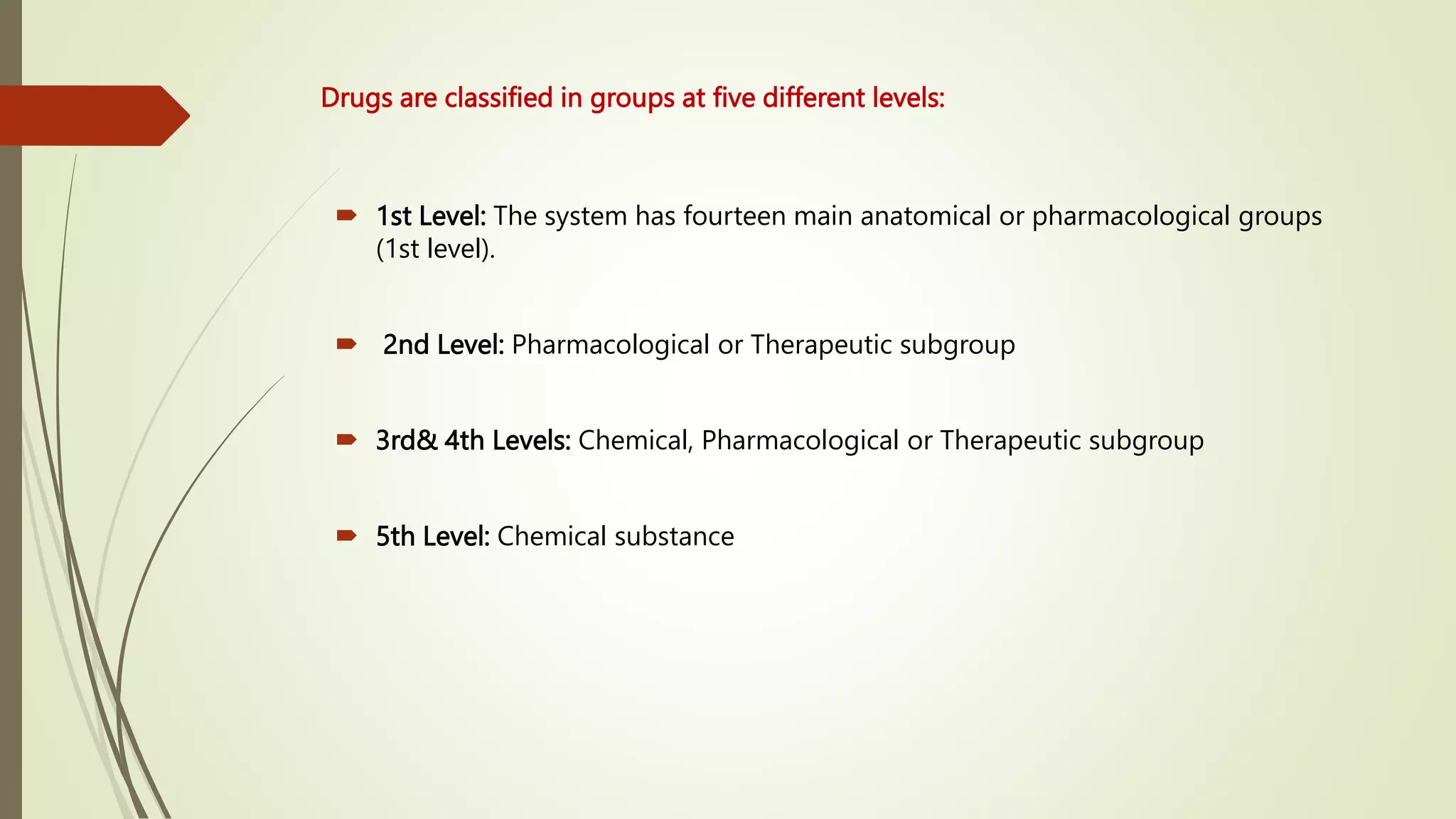 Anatomical, therapeutic and chemical classification of drugs.pptx